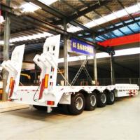 China Transport Heavy Duty Equipment with 3 4 5 Axle Mechanical Suspension Low bed Trailer for sale