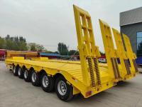 China Transport Heavy Duty Equipment with 3 4 5 Axle Mechanical Suspension Low bed Trailer for sale