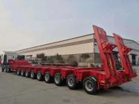 China Semi-Trailer 3 Axis 4 Axle 60-100 Tons Gooseneck Lowboy Bed Truck Trailer in Africa for sale