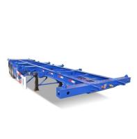 China Heavy Duty Landing Gear Tri-Axle 20ft 40ft 45ft 48ft Container Skeleton Semi Trailer for sale