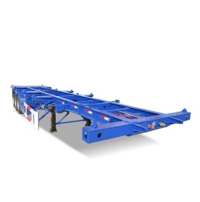China Heavy Duty Landing Gear Tri-Axle 20ft 40ft 45ft 48ft Container Skeleton Semi Trailer for sale