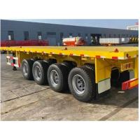 China Tare Weight 7.0 Ton 3 Axle 40-120ton Capacity Flatbed Semi Trailer with Twist Lock for sale