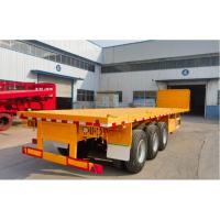 China Tare Weight 7.0 Ton 3 Axle 40-120ton Capacity Flatbed Semi Trailer with Twist Lock for sale