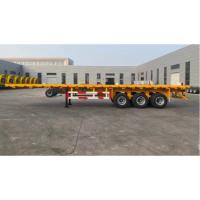 China Tare Weight 7.0 Ton 3 Axle 40-120ton Capacity Flatbed Semi Trailer with Twist Lock for sale