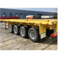 China Tare Weight 7.0 Ton 3 Axle 40-120ton Capacity Flatbed Semi Trailer with Twist Lock for sale