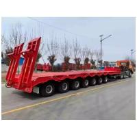 China Low Flatbed Trailer for Heavy Machinery Professional of 4-Axle Lowbed Truck Trailer for sale