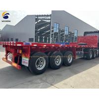 China 40FT Flat Bed Container Flatbed Semi Trailer with 2
