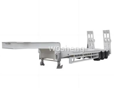 China Semi-Trailer Heavy-Duty Lowbed Semi Trailer with 3/4 Axle and Tare Weight of 40-100TON for sale