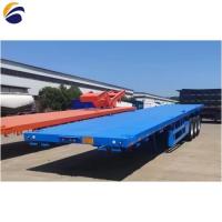 China 3 axle 20T-80T timber or container flatbed semi trailer with 2