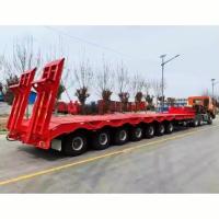 China Nice Low Flatbed Semi-Trailer Extendable Low Bed Trailer Vehicle Master Semi-Trailer for sale