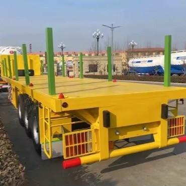 China Detachable Side Column Semi Trailer 3/4/5 Axle Ideal for Transporting Timber Container for sale