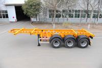 China Wosheng 3 Axle Skeleton Semi Trailer Max Payload 50 Tons for Container Transportation for sale