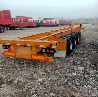 China Wosheng 3 Axle Skeleton Semi Trailer Max Payload 50 Tons for Container Transportation for sale
