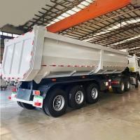 China 3 Axle U/Square Shape Dumper Dumping Tipper Hydraulic Rear Tipping Truck Semi Dump Trailer for sale