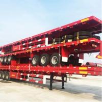 China 3 Axle 4 Axle Flat Bed 20 Feet 40 Feet 45 Feet Container Flatbed Truck Semi Trailer for sale