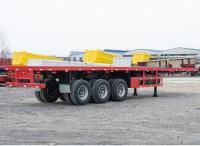 China 3 Axle 4 Axle Flat Bed 20 Feet 40 Feet 45 Feet Container Flatbed Truck Semi Trailer for sale