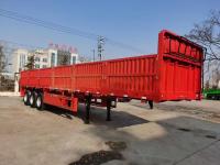 China Industry Transport 3 Axles Side Wall Semi Trailer with Mechanical Suspension Wosheng for sale