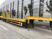 China Nice Load Excavator Low Chassis Truck Semi Trailer With Hydraulic Ramp Multi Axle 3 4 Axle for sale