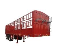 China 20-100 tons 3/4 Axles Fence Steel Stake Semi Trailer for Livestock and Vegetable Load for sale