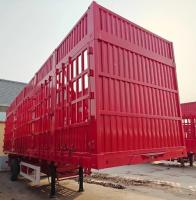 China 20-100 tons 3/4 Axles Fence Steel Stake Semi Trailer for Livestock and Vegetable Load for sale