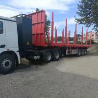 China 4 Axle WS Log Timber Transport Semi Truck Trailer for Wood Cargo Transportation for sale