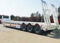 China 40-100ton Payload Mechanical Suspension 40ft Low Bed Semi Trailer with 12R22.5 Tire for sale