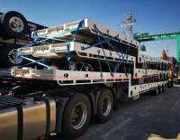 China 40-100ton Payload Mechanical Suspension 40ft Low Bed Semi Trailer with 12R22.5 Tire for sale