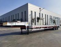 China 40-100ton Payload Mechanical Suspension 40ft Low Bed Semi Trailer with 12R22.5 Tire for sale