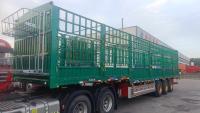 China 3/4 Axles Fence Steel Stake Semi Trailer for Livestock and Vegetable Transportation for sale