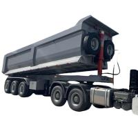 China Heavy Duty Hydraulic Cylinder 3axle 45cbm 50cbm U-Shaped Rear Tipping Dump Trailer for Truck for sale
