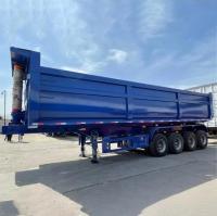 China Truck Trailer 60ton Hydraulic Rear Dump Semi Trailer with 28t Heavy Duty Landing Gear for sale