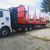 China Versatile 3 Axle 4 Axle 5 Axle Flatbed Semi Trailer for Wood and Timber Transportation for sale