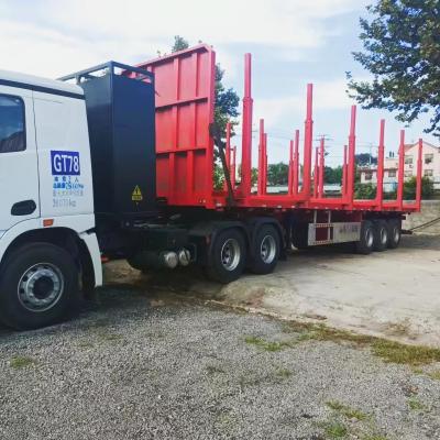 China Versatile 3 Axle 4 Axle 5 Axle Flatbed Semi Trailer for Wood and Timber Transportation for sale