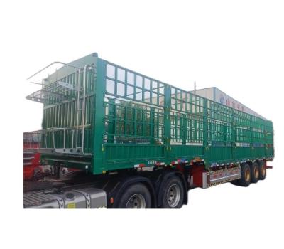 China Livestock and Vegetable Hauling 3/4 Axles Fence Steel Stake Semi-Trailer from Wosheng for sale