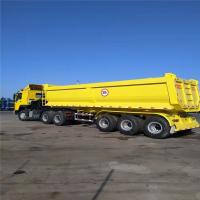 China 60-100 tons U Type End Dump Trailer Truck for Customer's Request 9800x2500x3500mm Sale for sale
