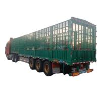 China Max Payload 50tons Truck Side Wall Fence Semi Trailer for Livestock and Vegetables for sale