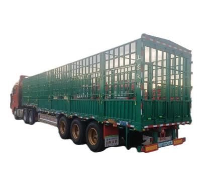 China Max Payload 50tons Truck Side Wall Fence Semi Trailer for Livestock and Vegetables for sale