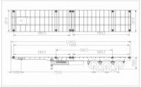 China Sale 3/4 Axle 20T-80T Tare Weight Flatbed Container Semi Trailer for Within Budget for sale