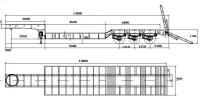 China SAF/FUWA/BPW/WOSHENG 4 Axles Extendable Lowboy Semi Trailer for Wood and Steel Transport for sale