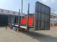China 12.00R22.5 Tire Multi- 3 Axle 4 Axle 5 Axle Wood Log Transport Timber Flatbed Semi Trailer for sale