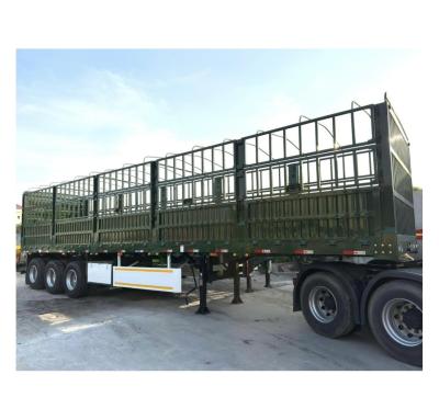 China High Side Drop Fence Cargo Semi Trailer with SAF Two Speed 28t Heavy Duty Landing Gear for sale