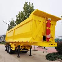 China ShanDong WS 3 Axles 20-100Tons Rear Tipper Hydraulic Trailers Steel Material Rear Dump Semi Trailer for sale