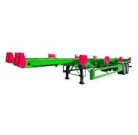 China Main Beam Q345B Height 500mm Container Skeleton Semi Trailer for Cargo Transport Port for sale