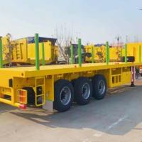 China 12400x2550x3500mm Customizable Detachable Timber Transport Trailer with Steel Pipes for sale