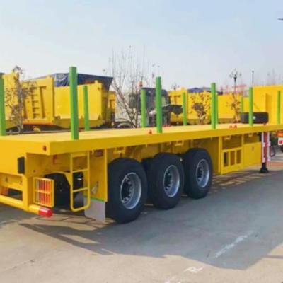 China 12400x2550x3500mm Customizable Detachable Timber Transport Trailer with Steel Pipes for sale
