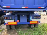 China 4 Axles Hydraulic Rear Dump End Tipping Semi Trailer for Sand Stone Grain Transporting for sale
