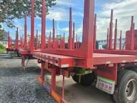 China 12400x2550x3500mm Customizable Detachable Timber Transport Trailer with Steel Pipes for sale