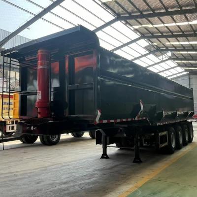 China 50-80 tons hydraulic tipper 3/4/5 axles tilt trailer rear dump truck trailer Versatile for sale