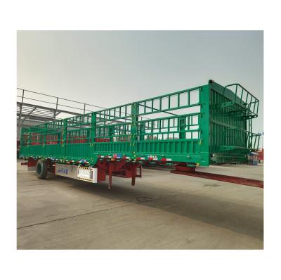 China 28t Heavy Duty Landing Gear WS 2/3 Axle Fence Cargo Semi Trailer for Animal Transport for sale