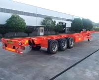 China Q345B Main Beam 3 Axle Skeleton Semi Trailer for Port Transfer of 20-45 Feet Container for sale